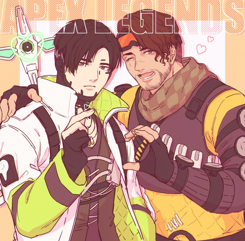 Safebooru - 2boys apex legends armor black gloves black hair black ...