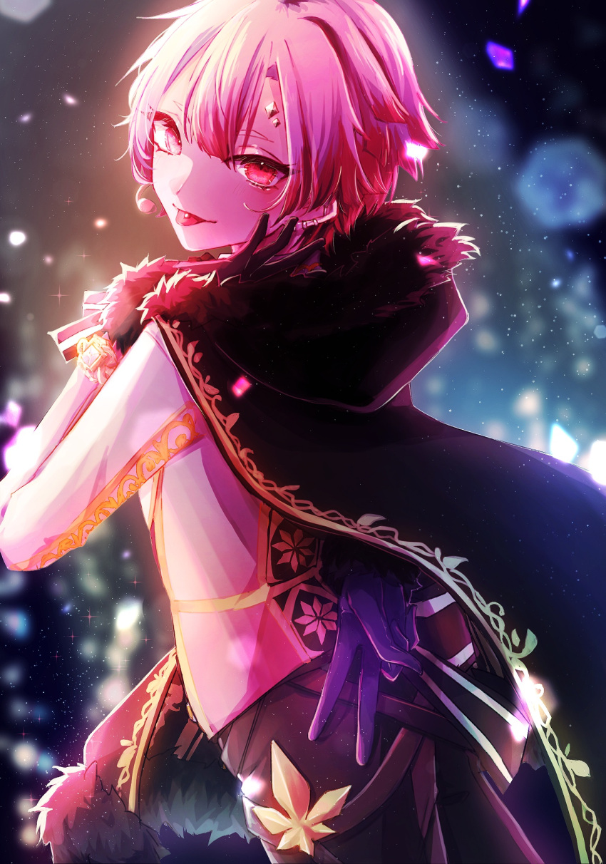 Safebooru - 1boy akuma shitsuji to kuroi neko ammon lead black cape black pants blush cape ...