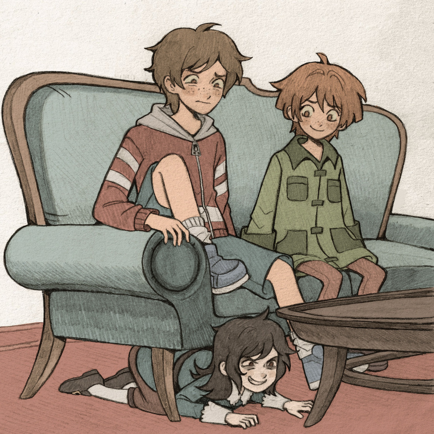 Safebooru - 1girl 2boys abaddon (haunted hotel) abaddon (human ...