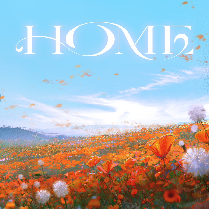 Safebooru - absurdres album cover album name blue sky clouds commentary ...