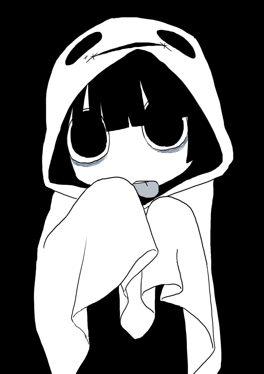 Safebooru - 1girl bags under eyes blending blunt bangs commentary ...