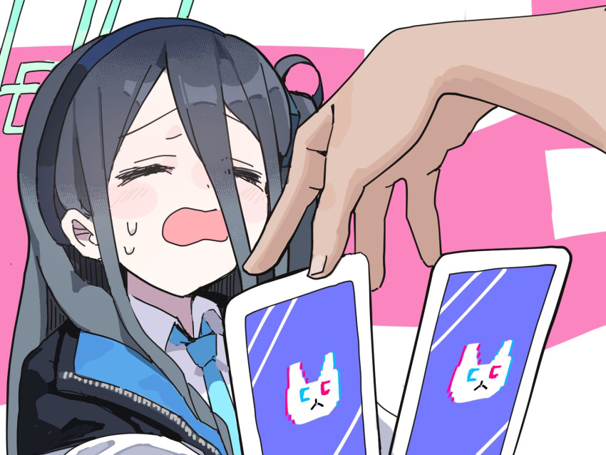 Safebooru - 1girl aris (blue archive) black hair black hairband blue archive blue necktie blush ...