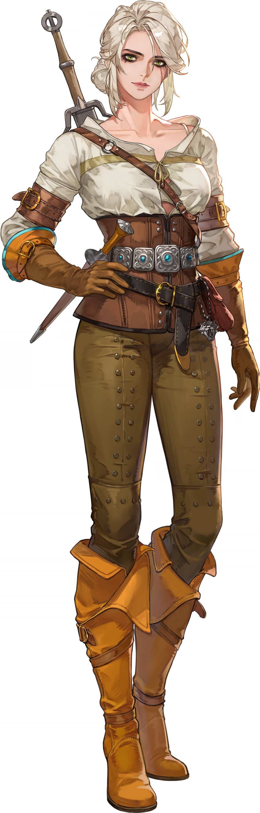 Safebooru - 1girl absurdres belt black belt boots brown boots brown ...