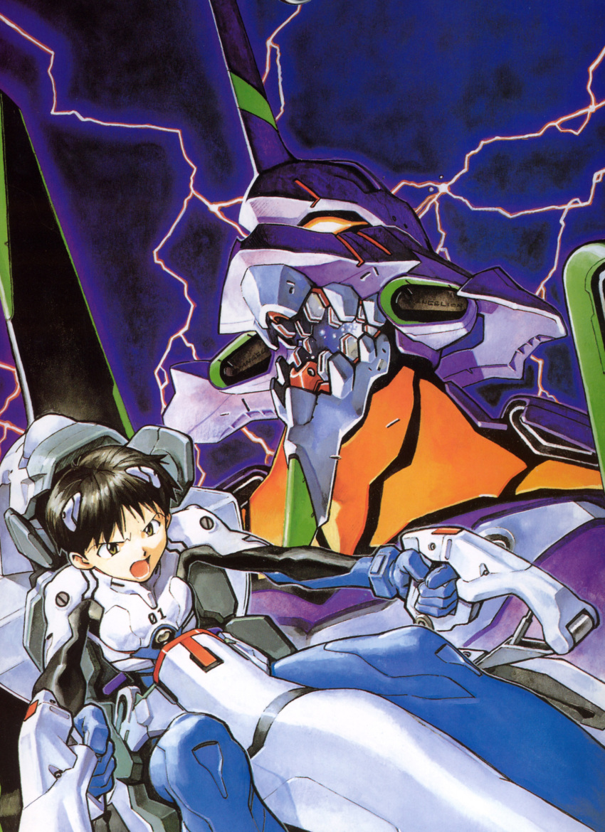 Safebooru - bodysuit ikari shinji male mecha neon genesis evangelion ...