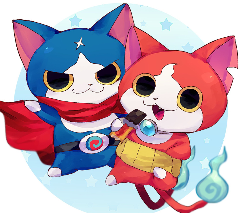 Safebooru - belt blue fire blue fur candy cape chocolate chocolate bar ...