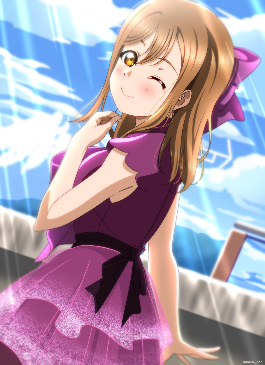 Safebooru - 1girl absurdres artist name blush bow brown eyes closed mouth commentary request ...