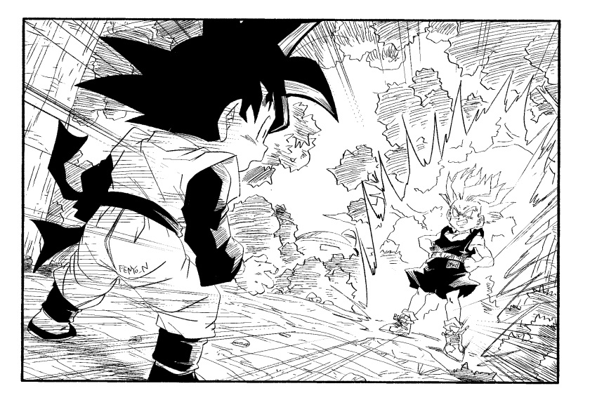 Safebooru - 2boys artist name aura dragon ball dragon ball z fenyon ...
