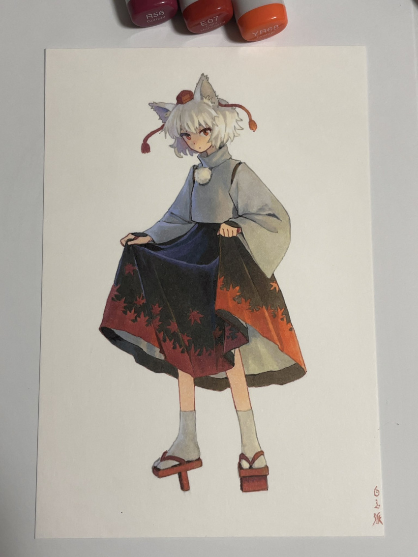 Safebooru - 1girl animal ears art tools in frame commentary request ...