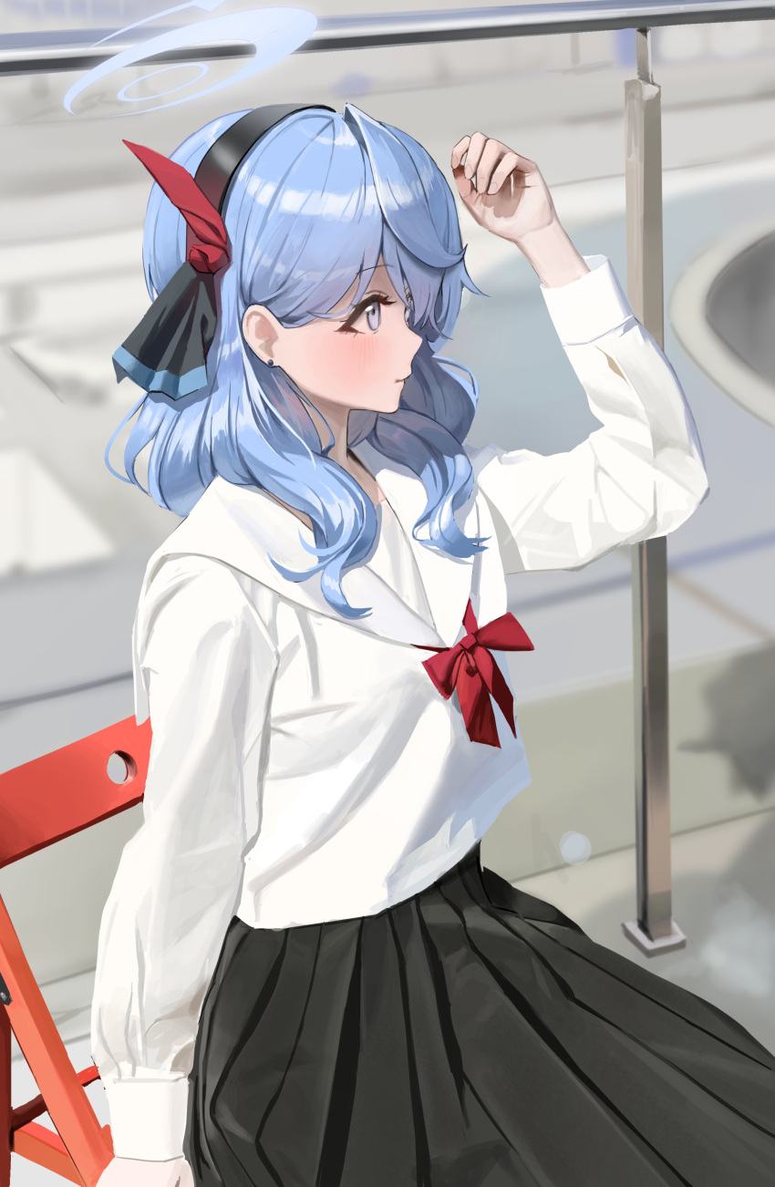 Safebooru - 1girl absurdres ako (blue archive) alternate costume black skirt blue archive blue ...