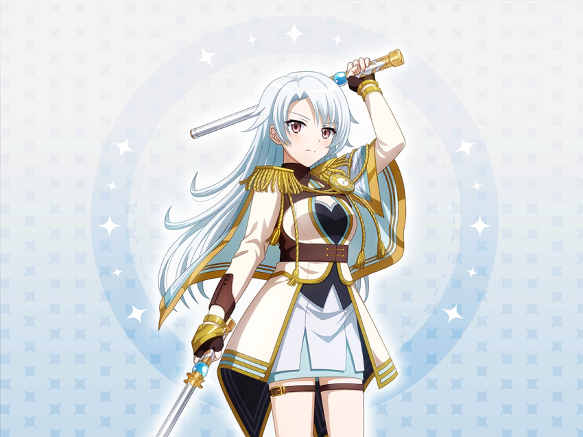 Safebooru - 1girl baton (weapon) belt brown eyes brown gloves closed ...