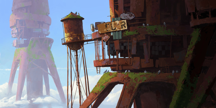 Safebooru - absurdres animal anthony brault bird blue sky day from ...