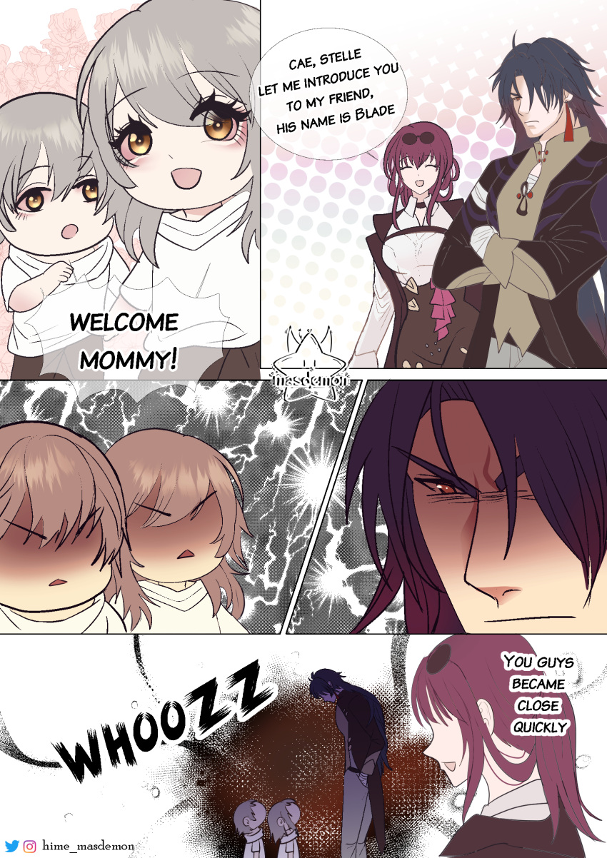 Safebooru - 2boys 2girls age difference artist name barabin black hair ...