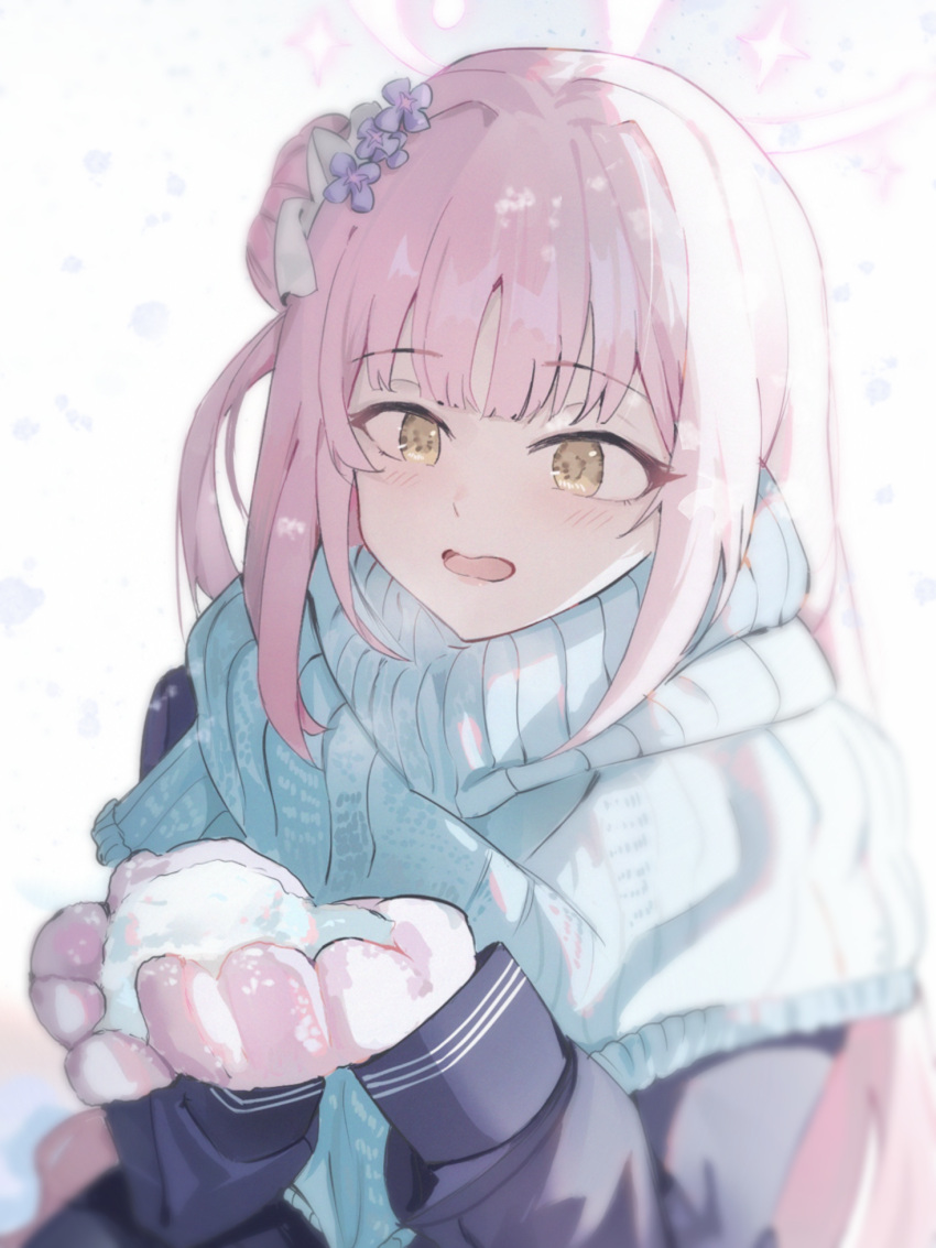 Safebooru - 1girl alternate costume blue archive blue jacket blue scarf blue shirt edison ...