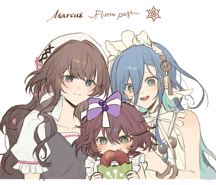 Safebooru - 37 (naisnow) (reverse:1999) 37 (reverse:1999) 3girls bagel ...