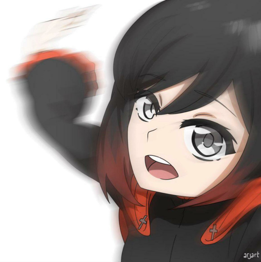 Safebooru - 1girl incoming attack pov ruby rose rwby short hair ...
