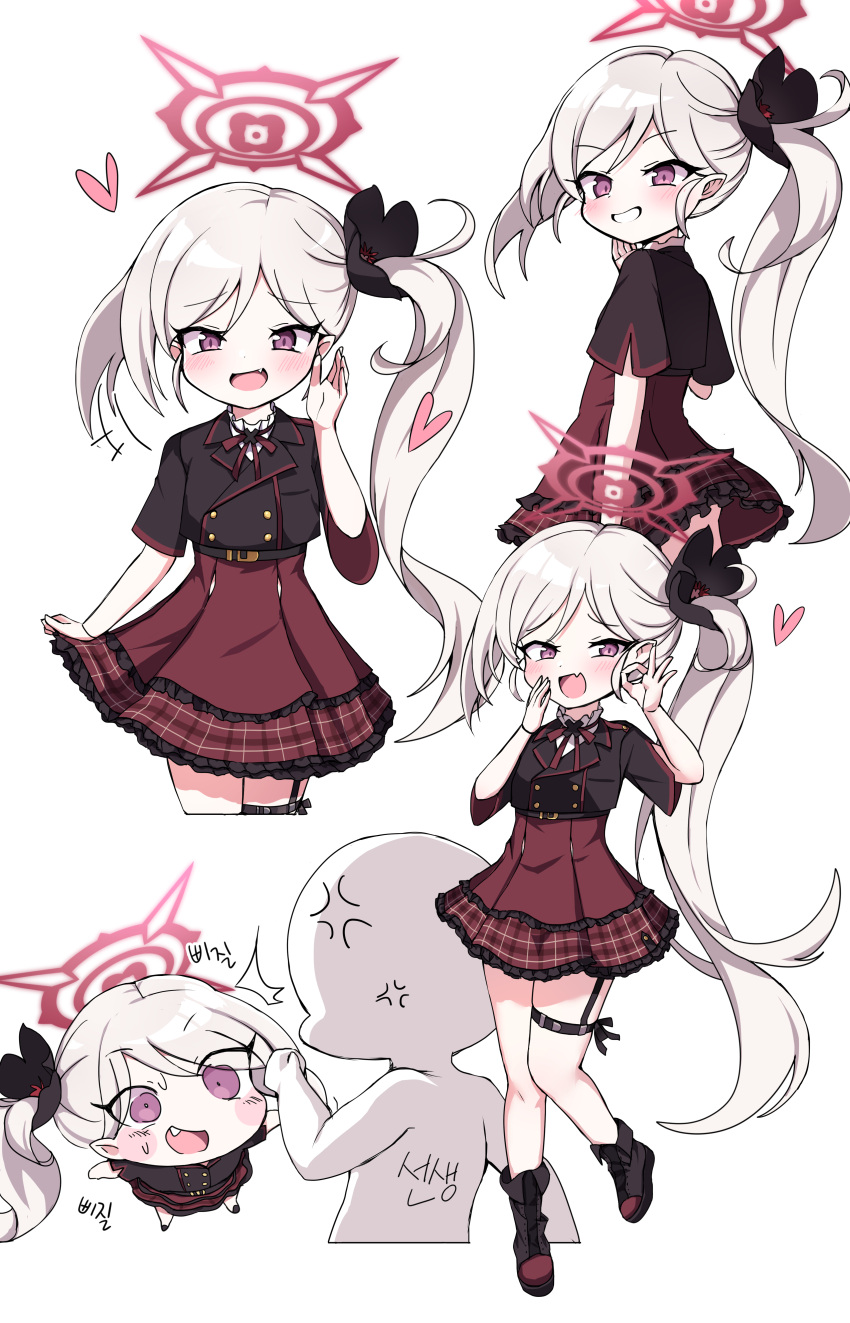 Safebooru - 1girl :d absurdres anger vein arona's sensei doodle (blue archive) blue archive bow ...