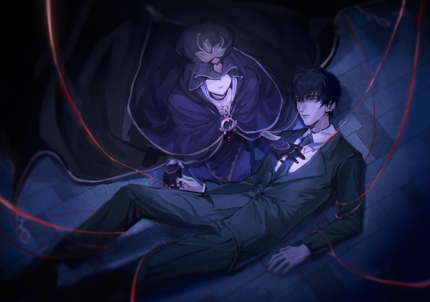 Safebooru - 1girl absurdres black hair black pants black suit collared ...