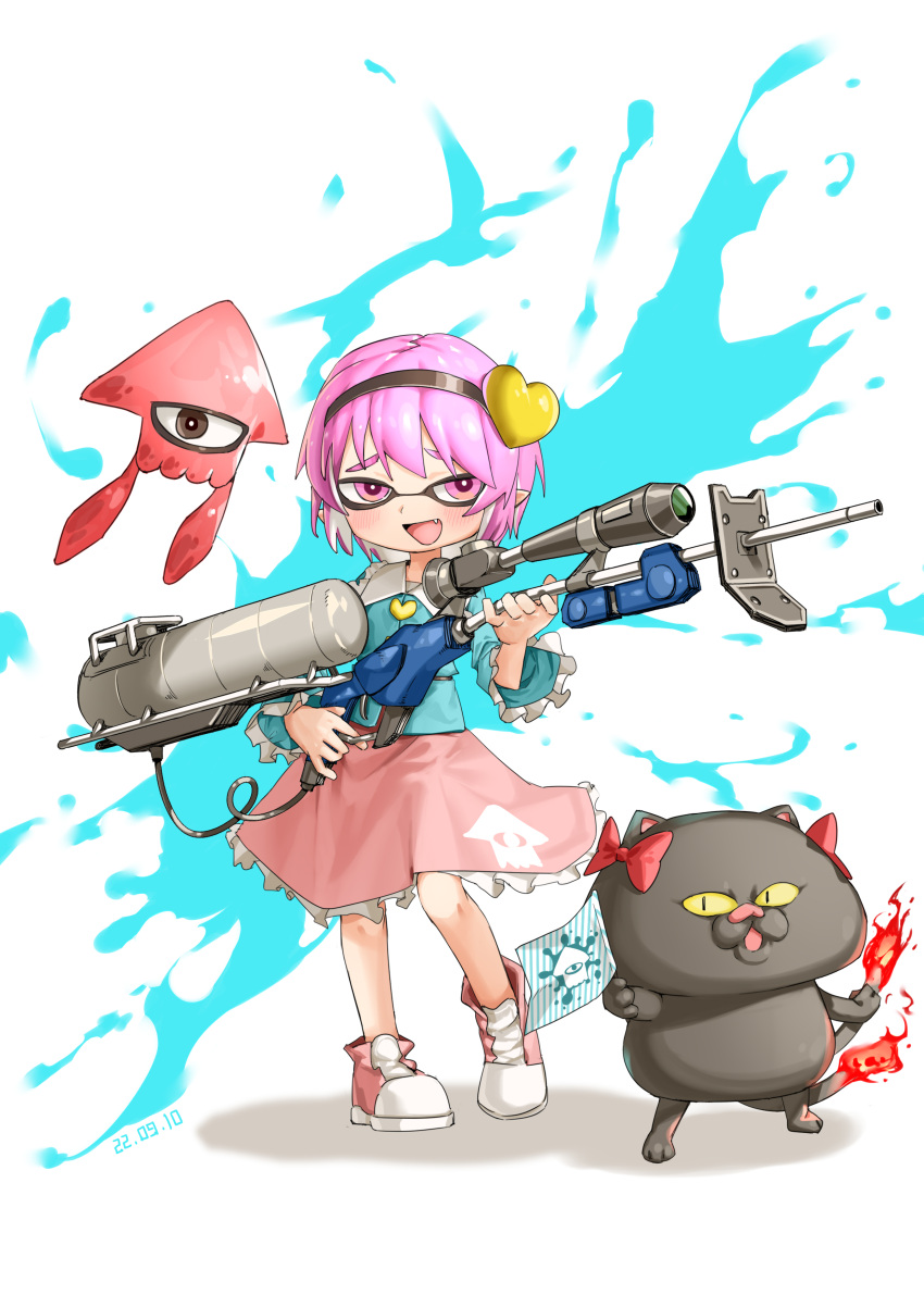 Safebooru - absurdres blouse blue shirt buttons cat cephalopod eyes ...