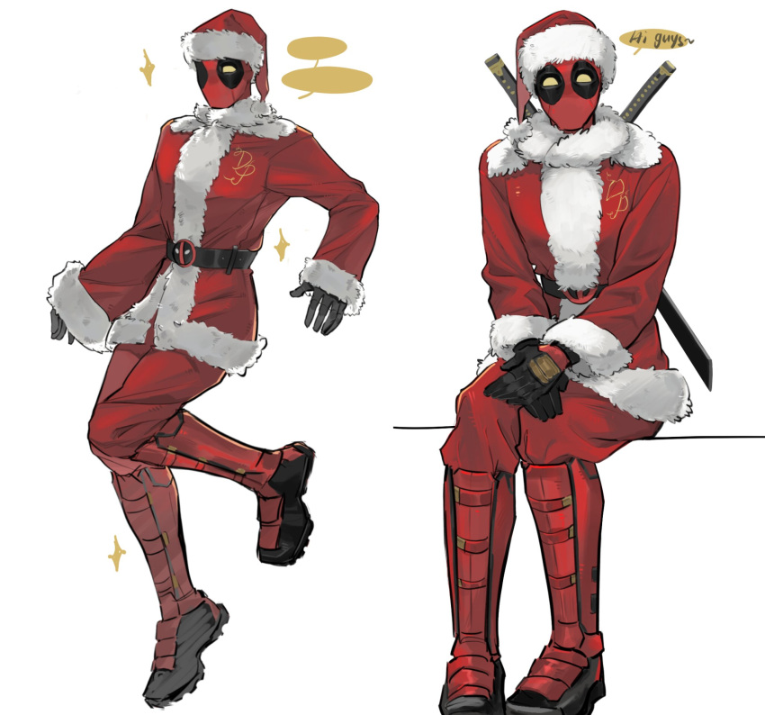 Safebooru - bodysuit commentary deadpool deadpool (series) fur trim ...