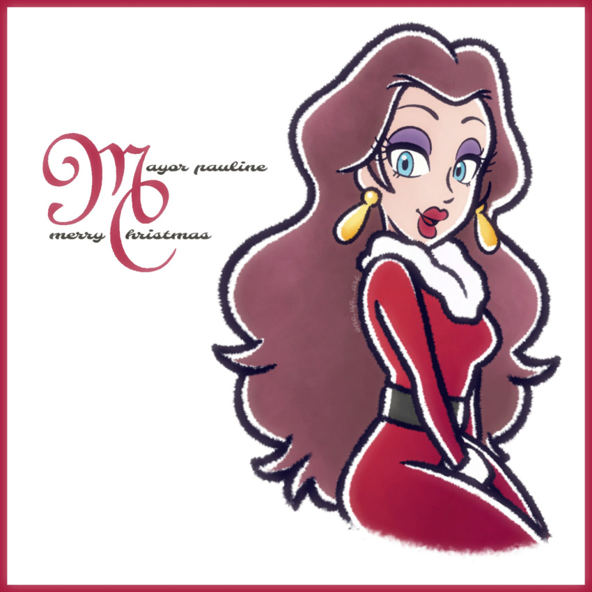 Safebooru - 1girl all i want for christmas is you (mariah carey) blue ...