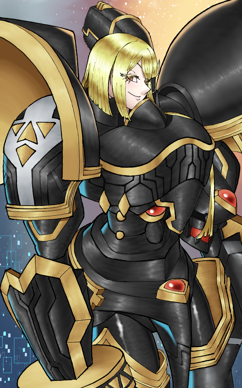 Safebooru - 1girl absurdres alphamon alphamon (cosplay) armor black ...