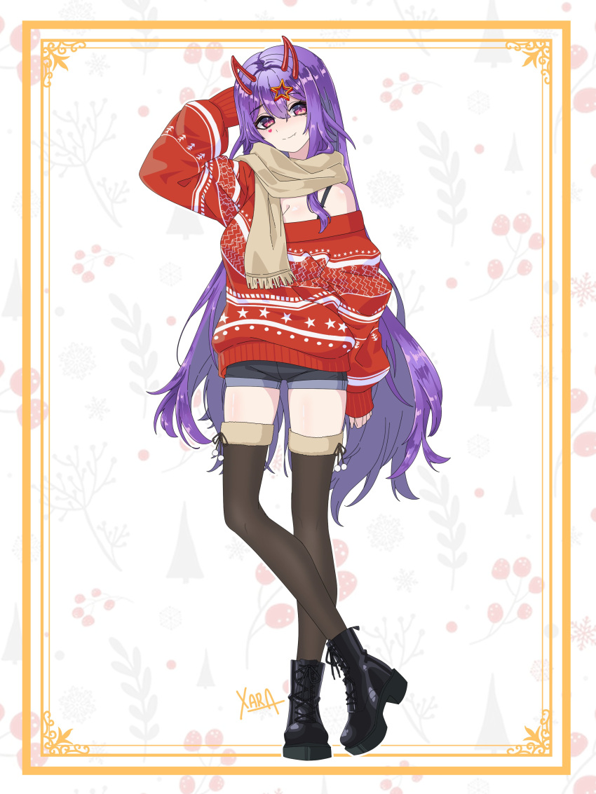 Safebooru - 1girl absurdres akuma nihmune black boots black thighhighs ...