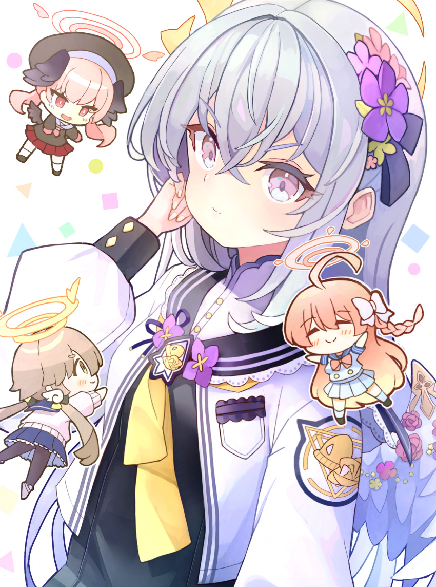 Safebooru - 4girls absurdres angel wings azusa (blue archive) blue ...