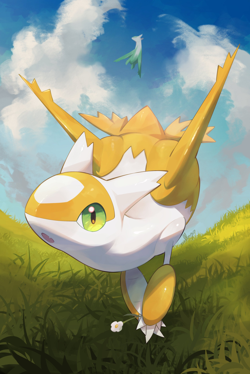 Safebooru - absurdres alternate color blue sky claws clouds cloudy sky ...