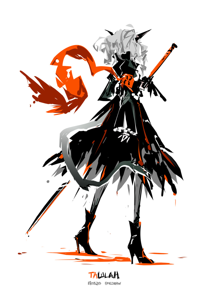 Safebooru - 1girl arknights armband black boots black dress black ...