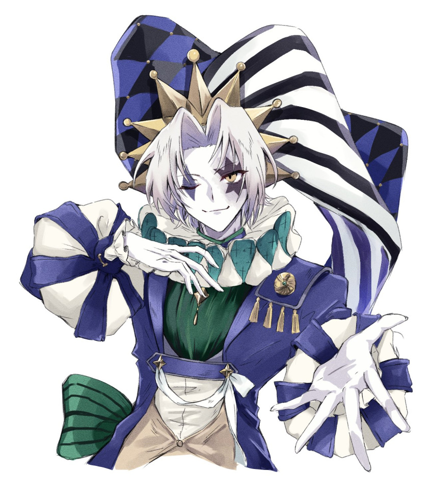 Safebooru - 1boy clown crew biancaviso colored skin commentary request ...