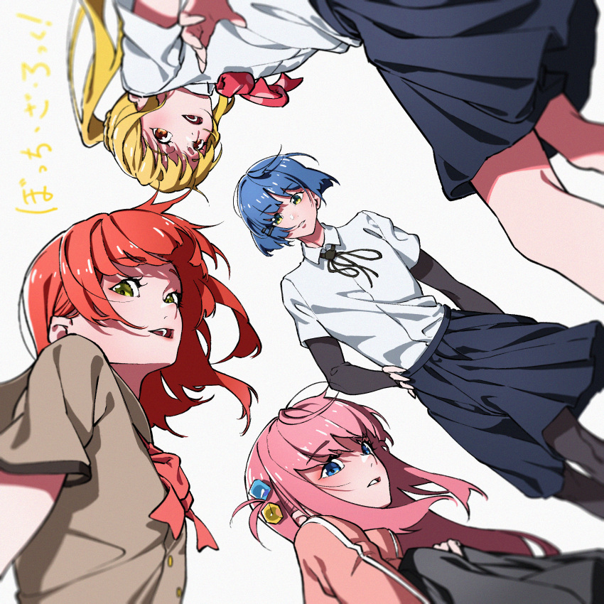 Safebooru - 4girls absurdres black ribbon blonde hair blue eyes blue ...