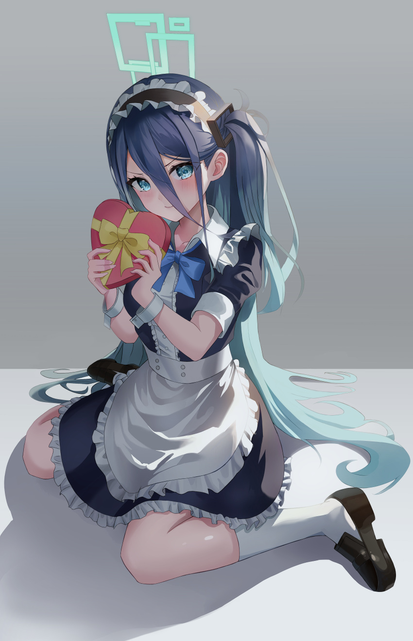 Safebooru - 1girl absurdly long hair absurdres alternate costume apron aris (blue archive) black ...
