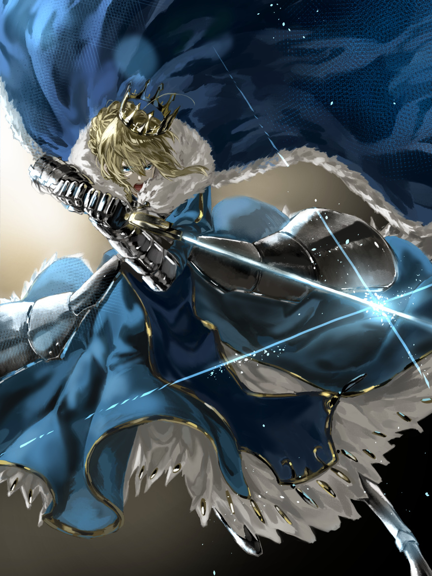 Safebooru - 1girl ahoge armor armored dress artoria pendragon (fate ...