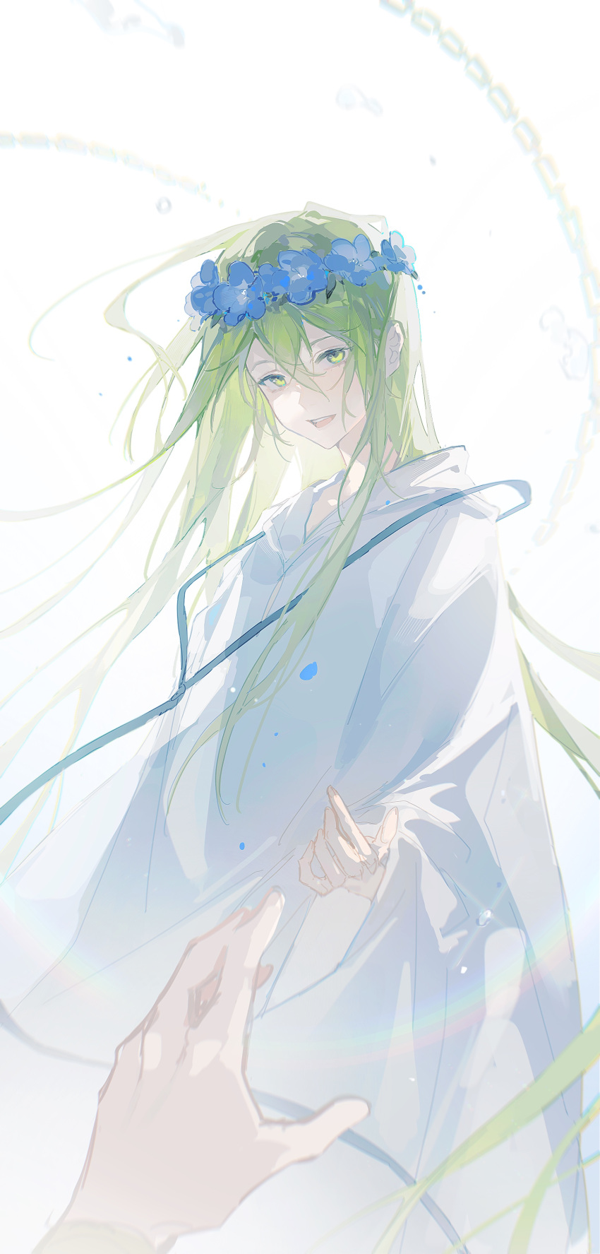 Safebooru - 1boy 1other absurdres androgynous chain commentary request ...