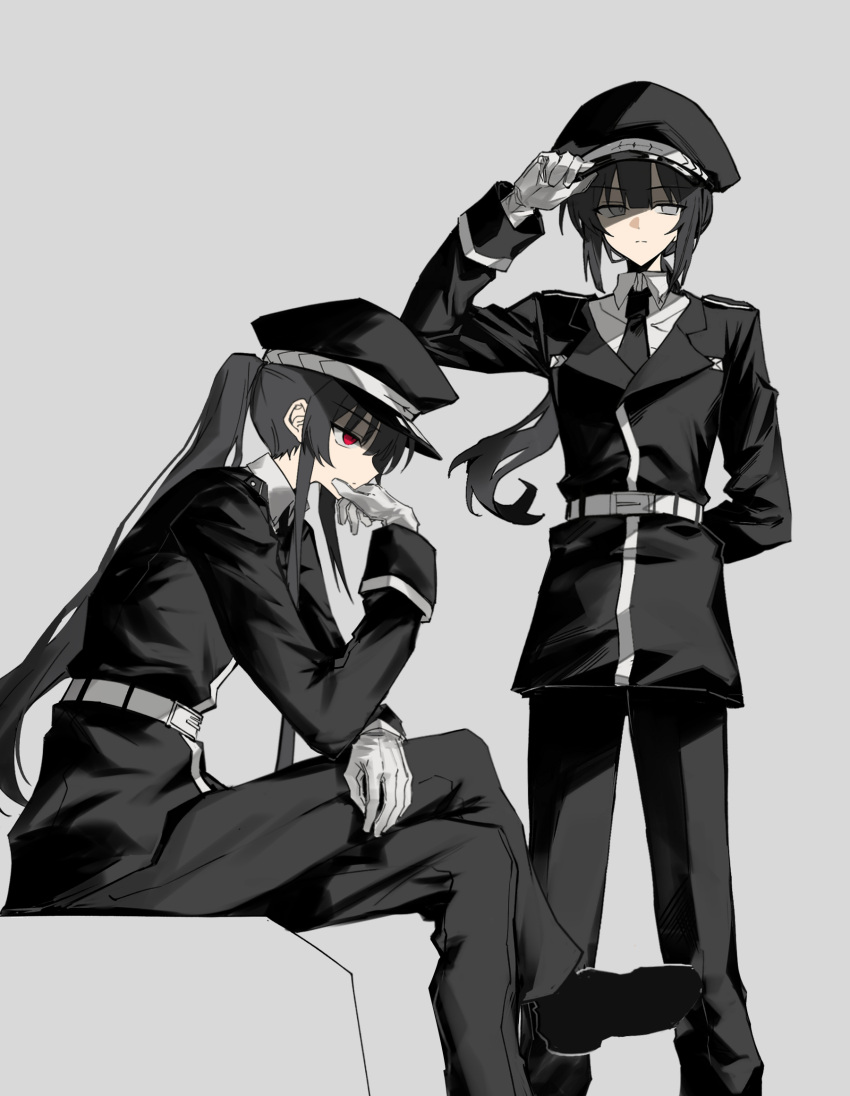 Safebooru - 2girls alternate costume alternate hairstyle arm behind ...