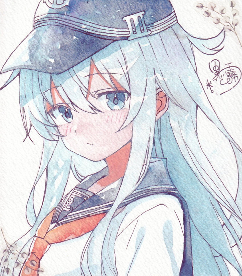 Safebooru - 1girl anchor symbol blue eyes fantasydolce flat cap from ...