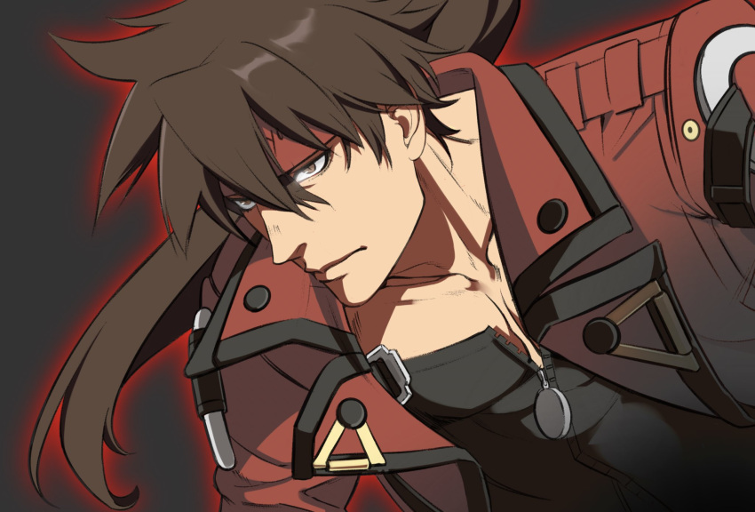 Safebooru - 1boy ark1478 brown eyes brown hair forehead protector ...