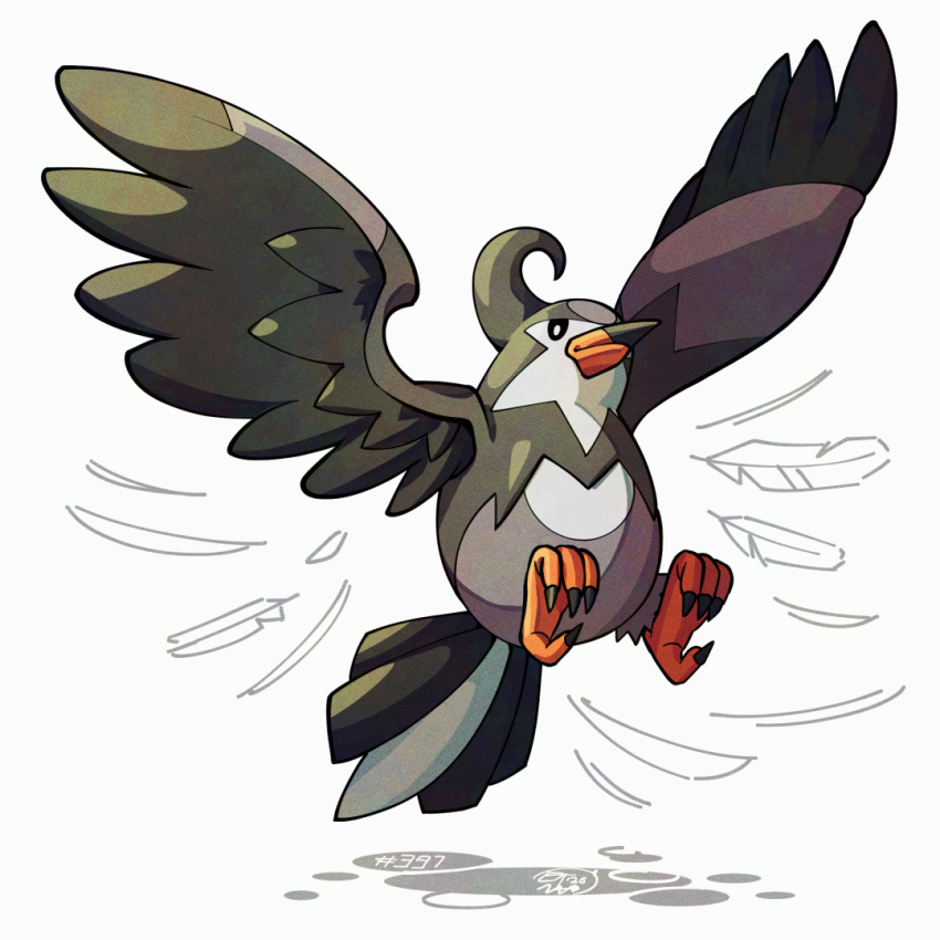 Safebooru - bird feathered wings mistray-art no humans numbered pokemon ...