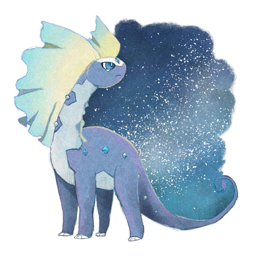 Safebooru - aurorus blue eyes blue skin closed mouth colored skin ...