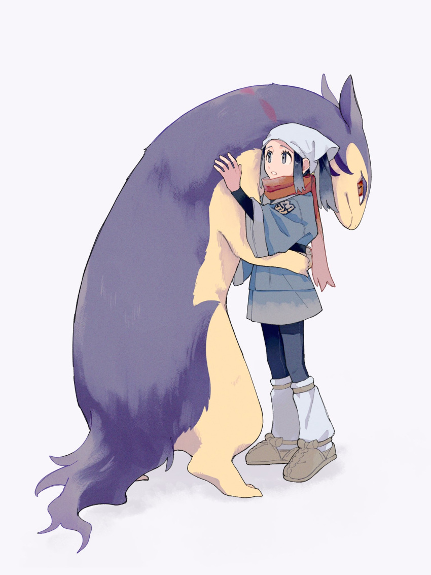 Safebooru - 1girl akari (pokemon) black hair black pantyhose blue ...