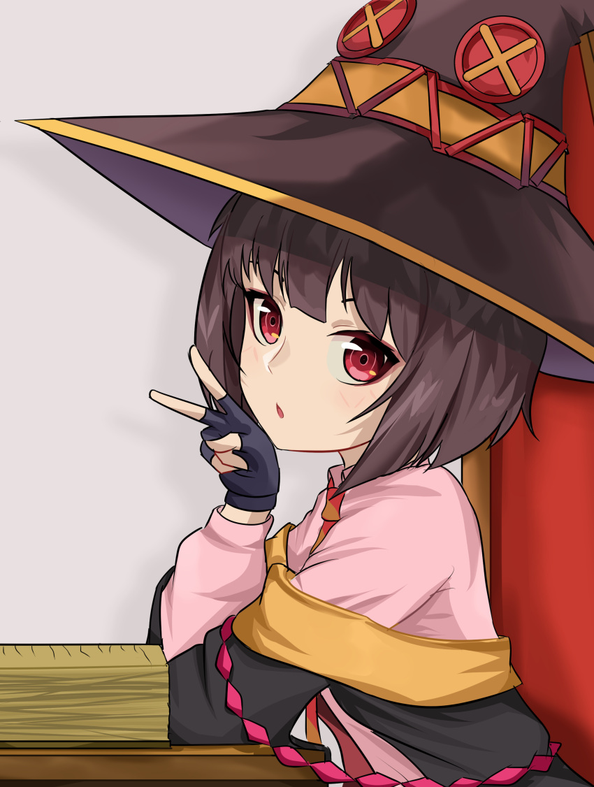 Safebooru - 1girl absurdres black cape black headwear blunt bangs brown hair cape commentary ...