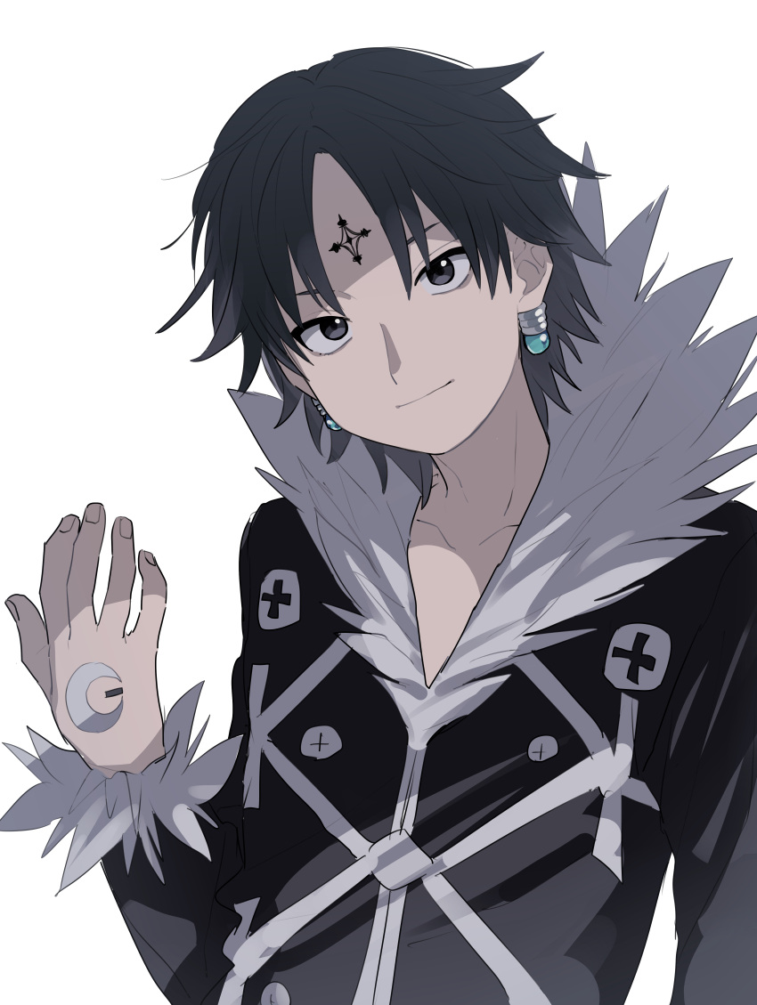 Safebooru - 1boy absurdres black eyes black hair chrollo lucilfer ...