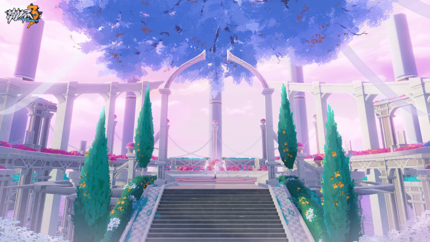 Safebooru - 1girl bell blue flower chinese commentary elysia (herrscher ...