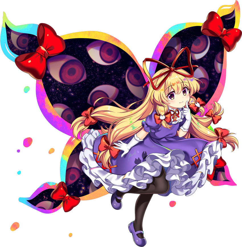 Safebooru - 1girl aged down black pantyhose butterfly wings closed ...