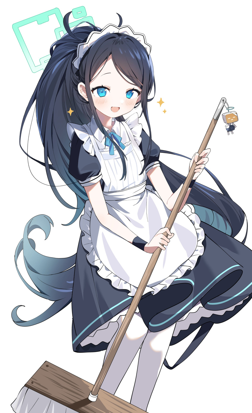 Safebooru - 1girl absurdres apron aris (blue archive) aris (maid) (blue archive) black dress ...