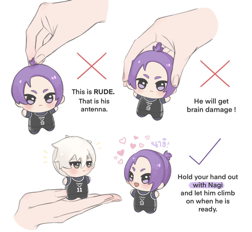 Safebooru - 2boys blue lock checkmark disembodied limb english text ...