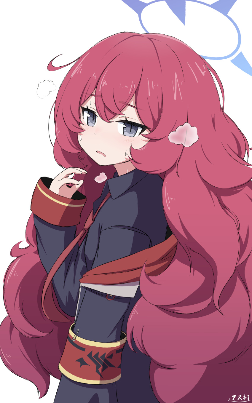 Safebooru - 1girl absurdres armband black coat black shirt blue archive blush coat collared ...