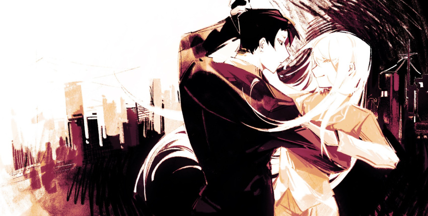 Safebooru - 1boy 1girl angelica (library of ruina) beeeeeebird black ...