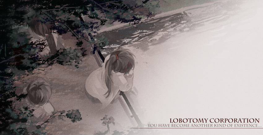 Safebooru - 1boy 1girl ayin (project moon) black hair brown hair carmen (project moon) chinese ...