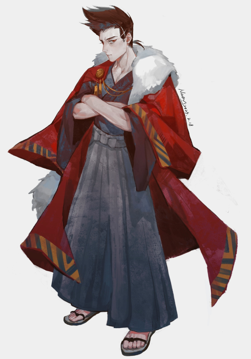 Safebooru - 1boy absurdres barou shouei black hair blue lock crossed ...